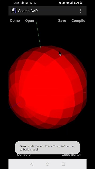 #short OpenSCAD on an Android? Close, this is Scorch CAD, OpenSCAD ...