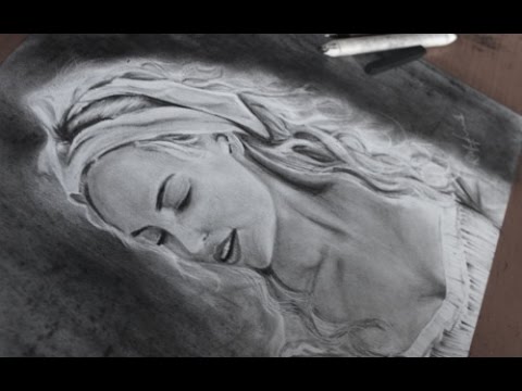 Drawing: Beautiful Cinderella | Lily James | CHARCOAL - YouTube