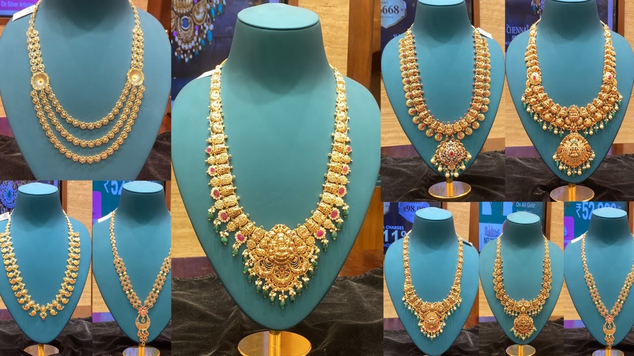 Latest haram designs with price//Plain, Nakshi,Antique,Italian haram ...