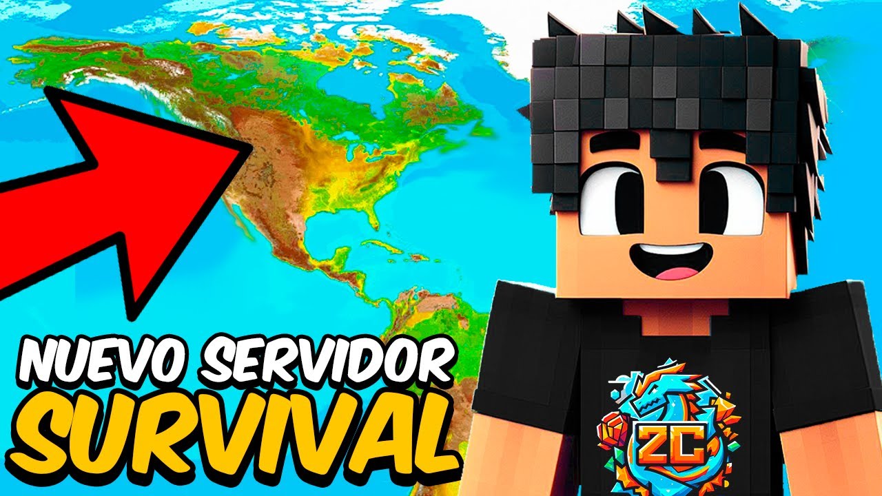 🛑 MEJOR Servidor de SURVIVAL EARTH 🌎 en Minecraft NO PREMIUM 1.21 ...