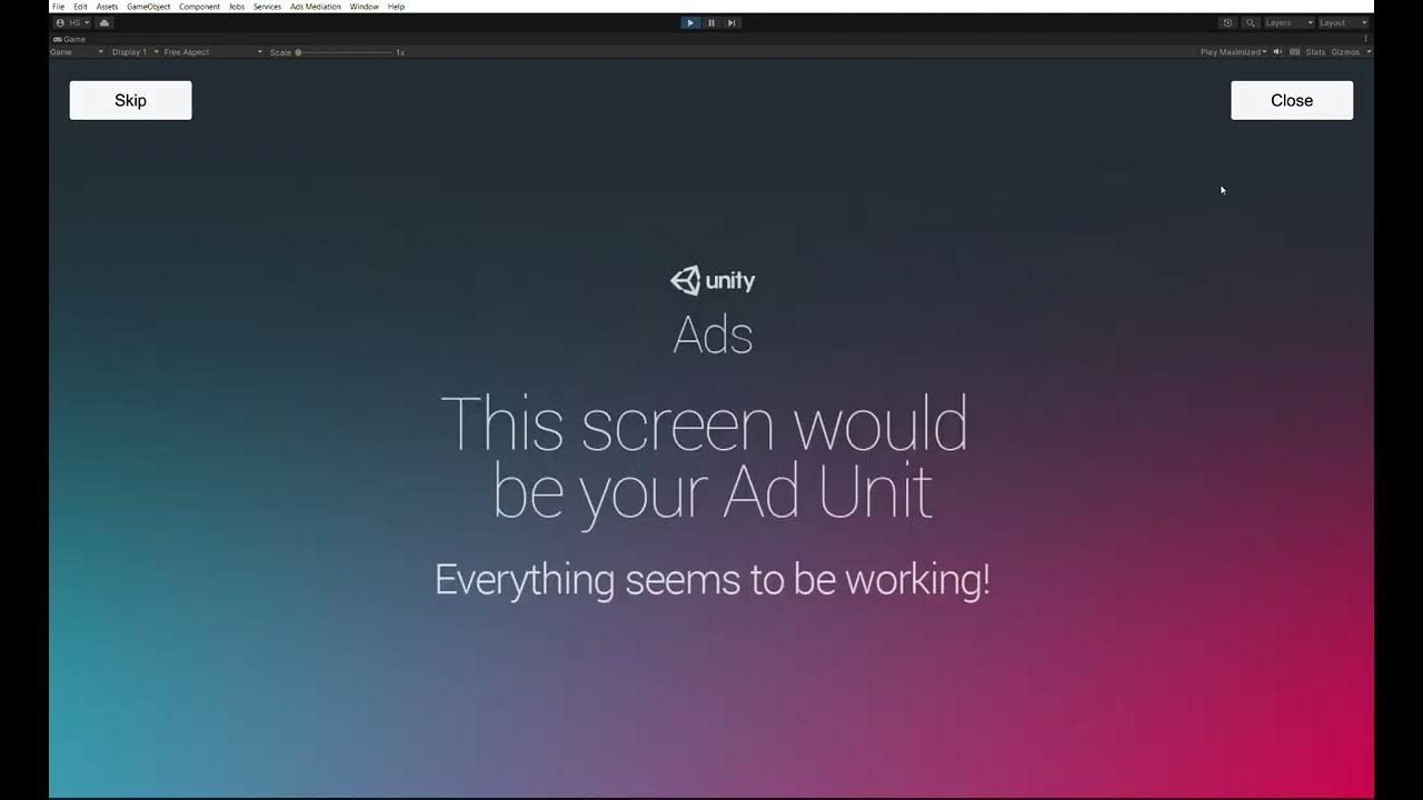 Unity AD's Integration Demo - YouTube