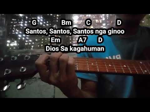 SANTOS ²ND MASS|RUDY VILLANUEVA|GUITAR CHORDS AND LYRICS - YouTube