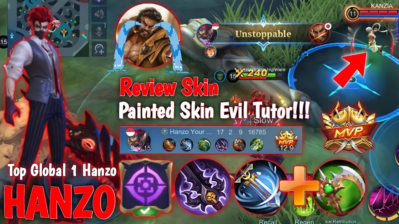 New Skin Hanzo Evil Tutor Is Really Cool | Hanzo Top 1 Global 2021 ...