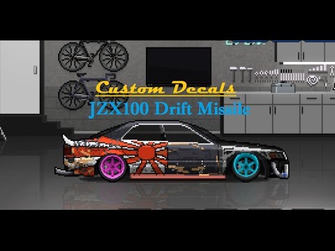 Pixel Car Racer : My Custom decals - JZX100 chaser Drift missile ...