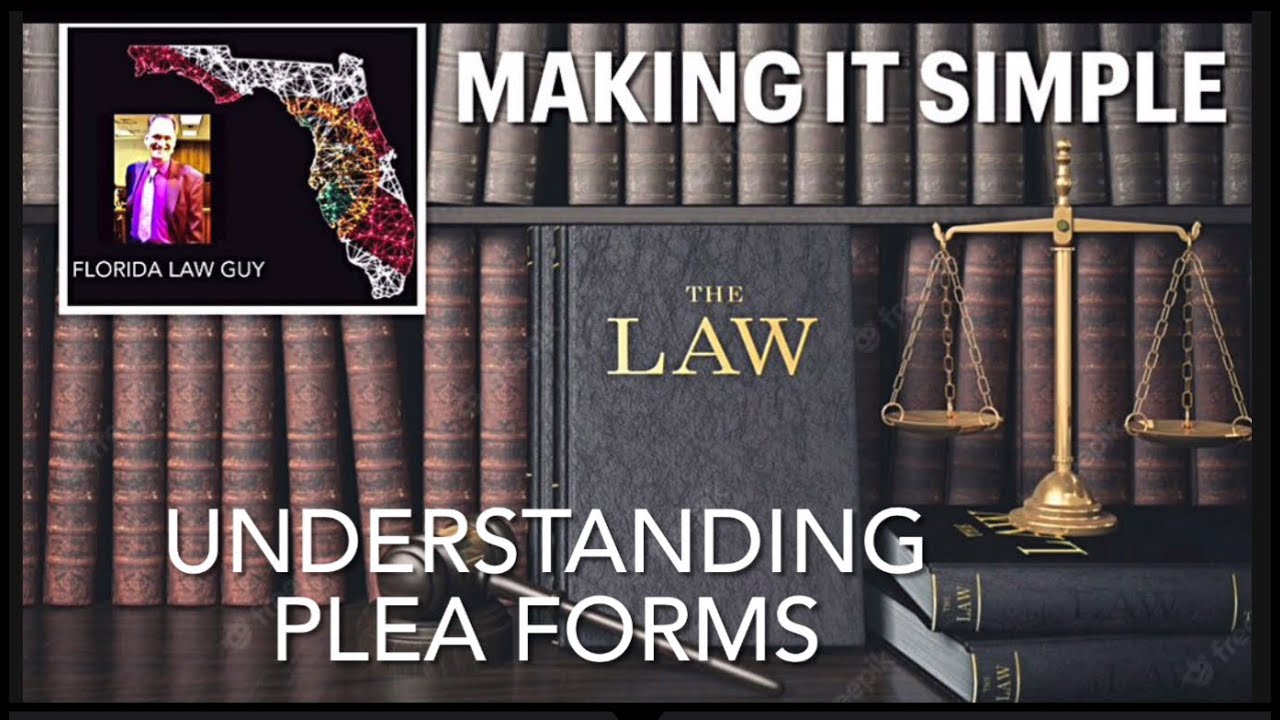 Florida Law Guy: Understanding Plea Forms - YouTube