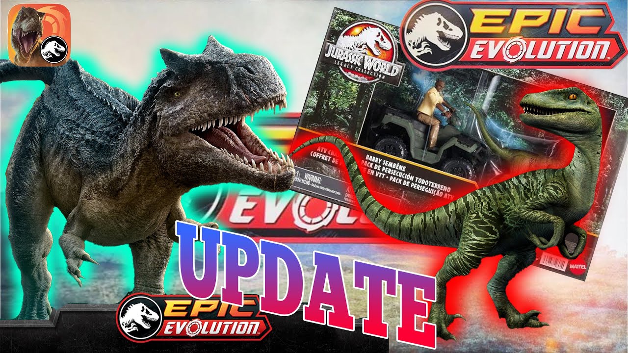 Jurassic World Play EPIC EVOLUTION MATTEL TOYS Scan Codes All Dinosaurs ...