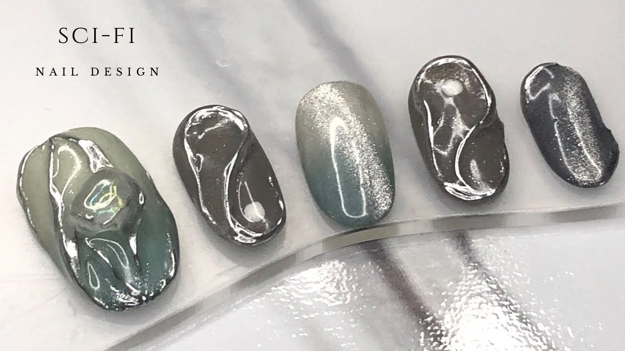 SCI-FI Nail Art Design | เพ้นท์เล็บแนวไซไฟ - YouTube