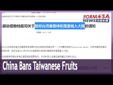 China cites harmful organisms as reason to ban Taiwanese sugar apple and wax apple