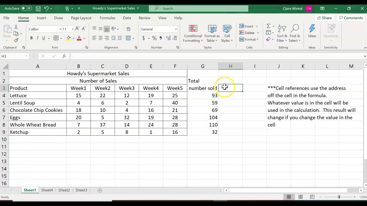 Beginning Equations In Excel A YouTube Beginning Equations In Excel A YouTube