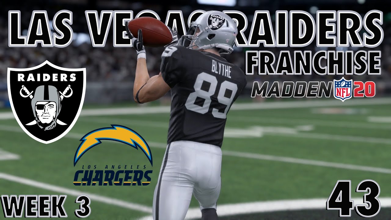 Madden 20 Las Vegas Raiders Franchise: Week 3 vs. LA Chargers 🏈 (Season ...