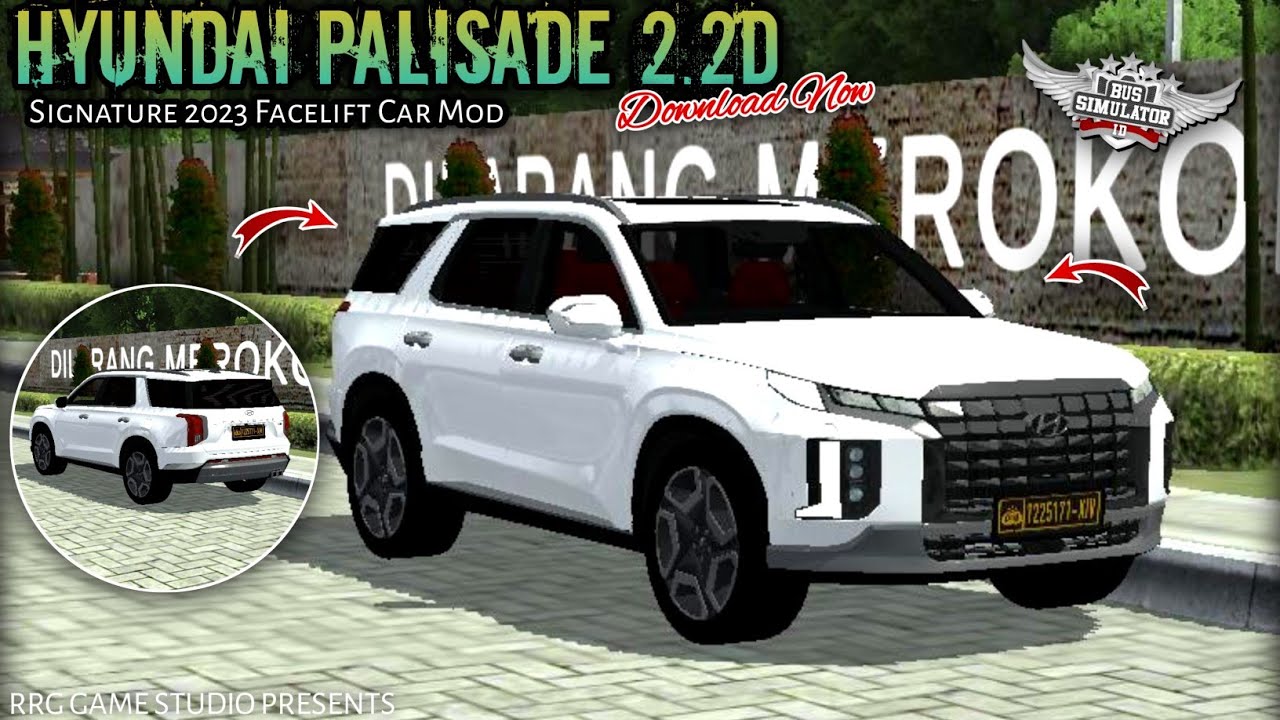 🤩🔥Hyundai Palisade 2.2D Signature 2023 Facelift Car Mod for Bussid v4.3 ...