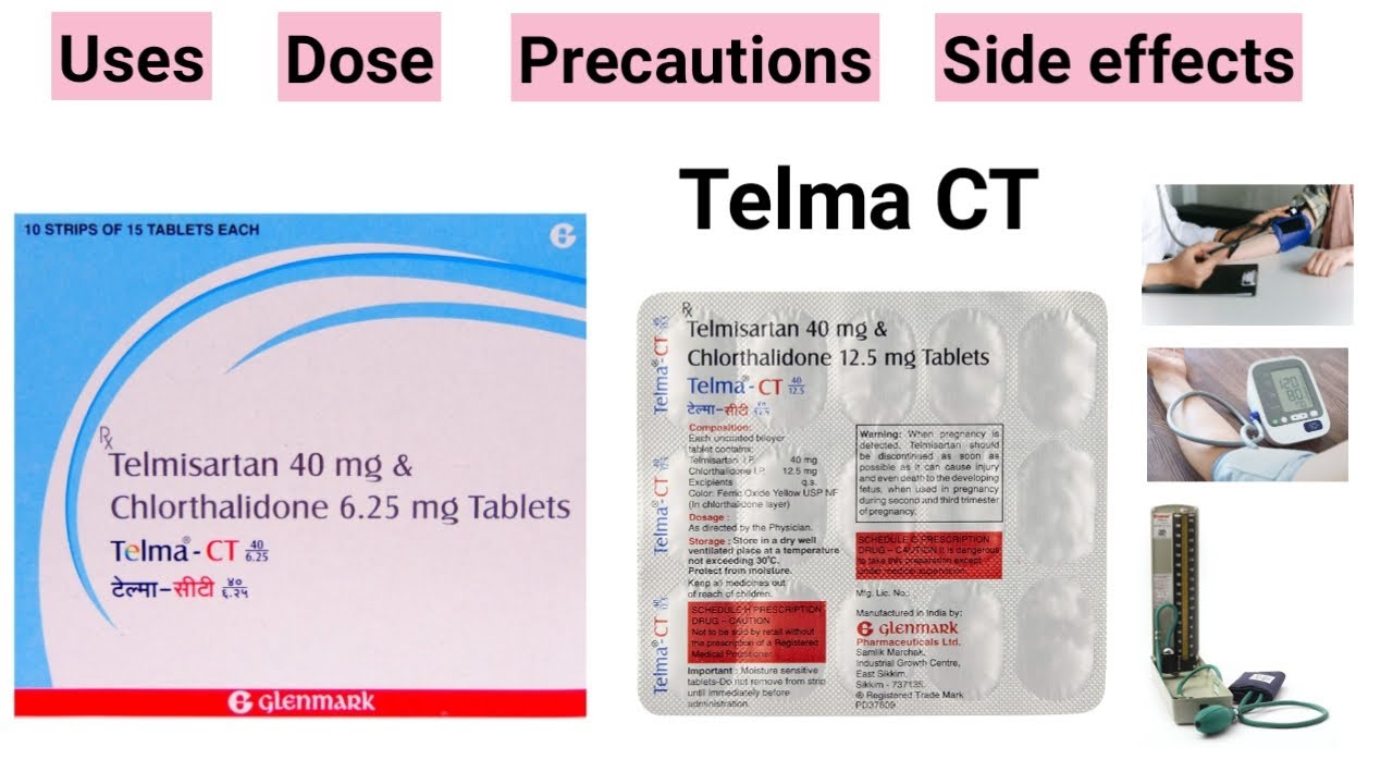 Telma CT | telmisartan 40mg and chlorthalidone 6.25mg tablets - YouTube