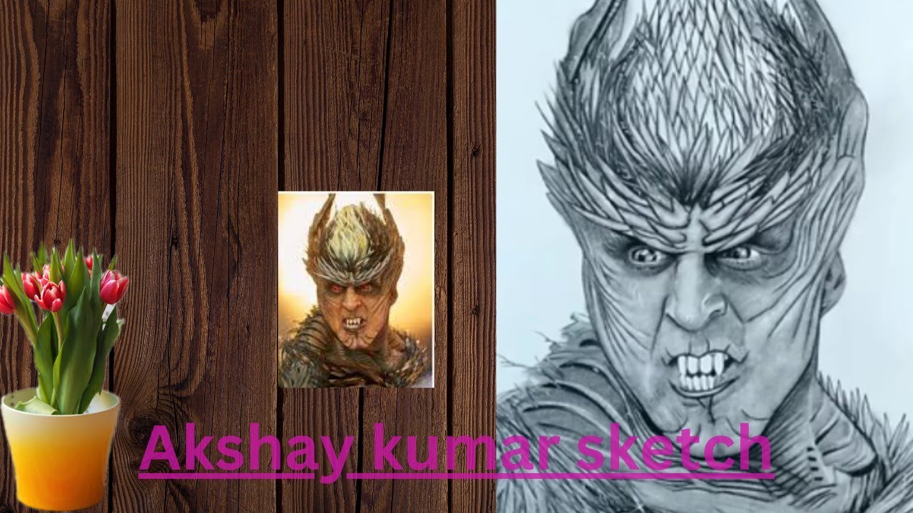 akshay kumar sketch |robot 2.0| pakshirajan #sketchart #sketch #viral # ...
