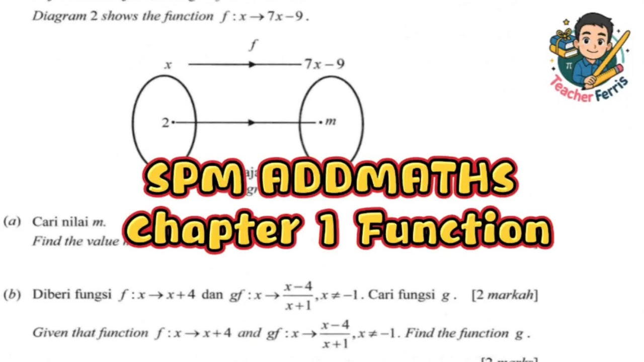 SPM Addmaths Chapter 1 Function简单小技巧 || 5分钟学会看Mapping Diagram和Composite ...