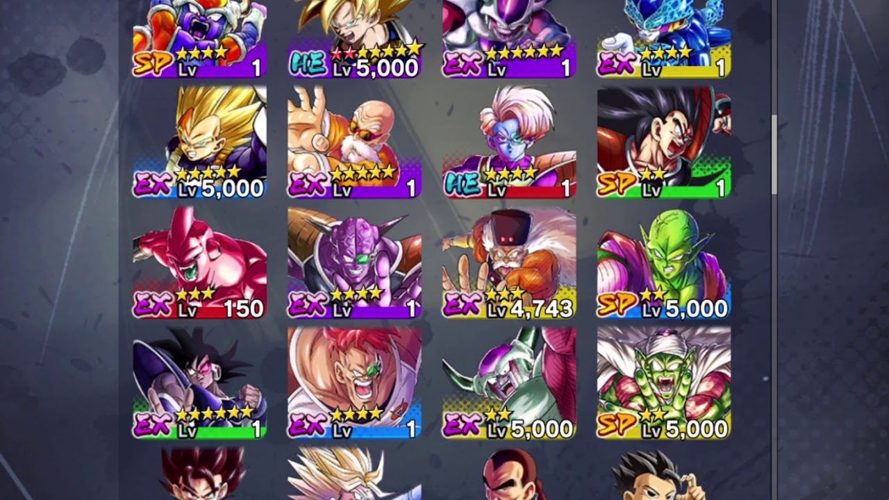 Db Legends My Characters And My Levels 111 - YouTube