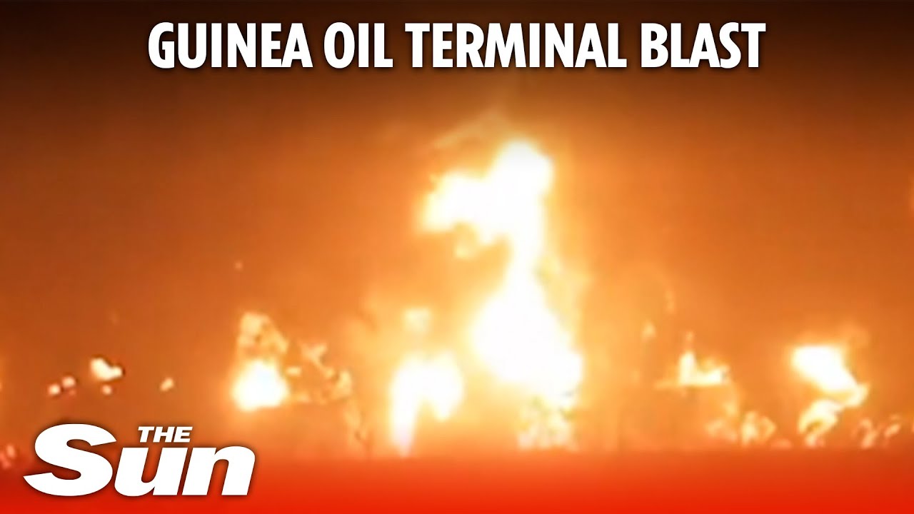 Massive blast erupts after deadly Guinea oil terminal mishap - YouTube