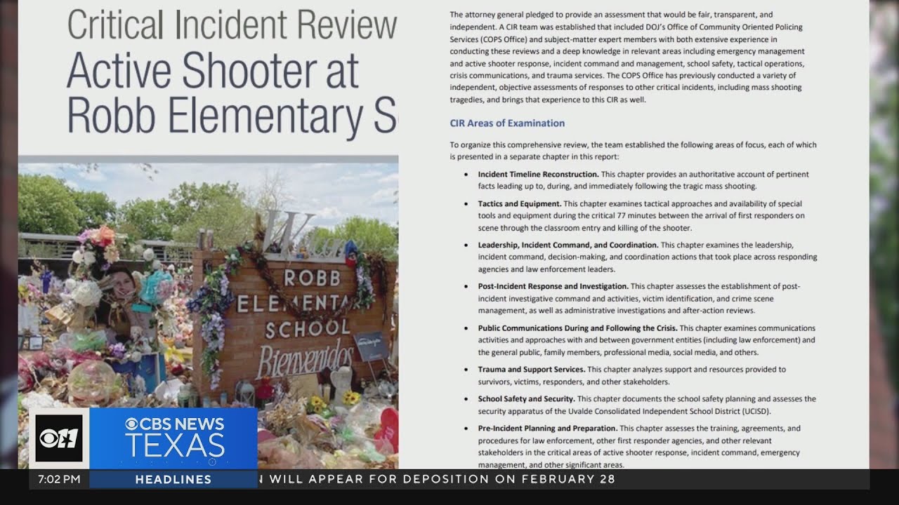 DOJ report describes failed priorities at Robb Elementary School - YouTube