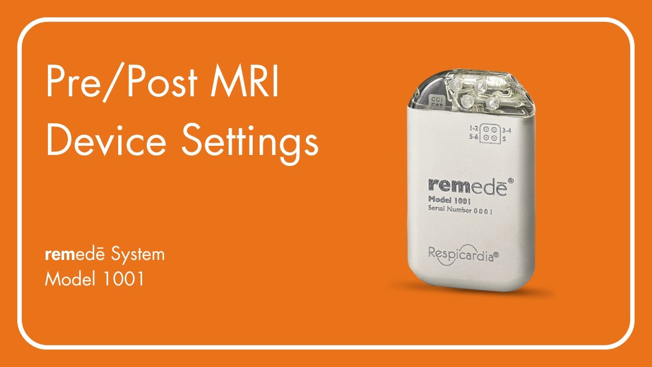 Pre MRI Device Settings - remedē System Model 1001 - YouTube