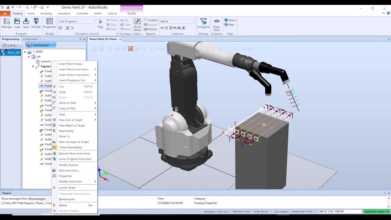 RobotStudio Painting PowerPac 2020 - YouTube