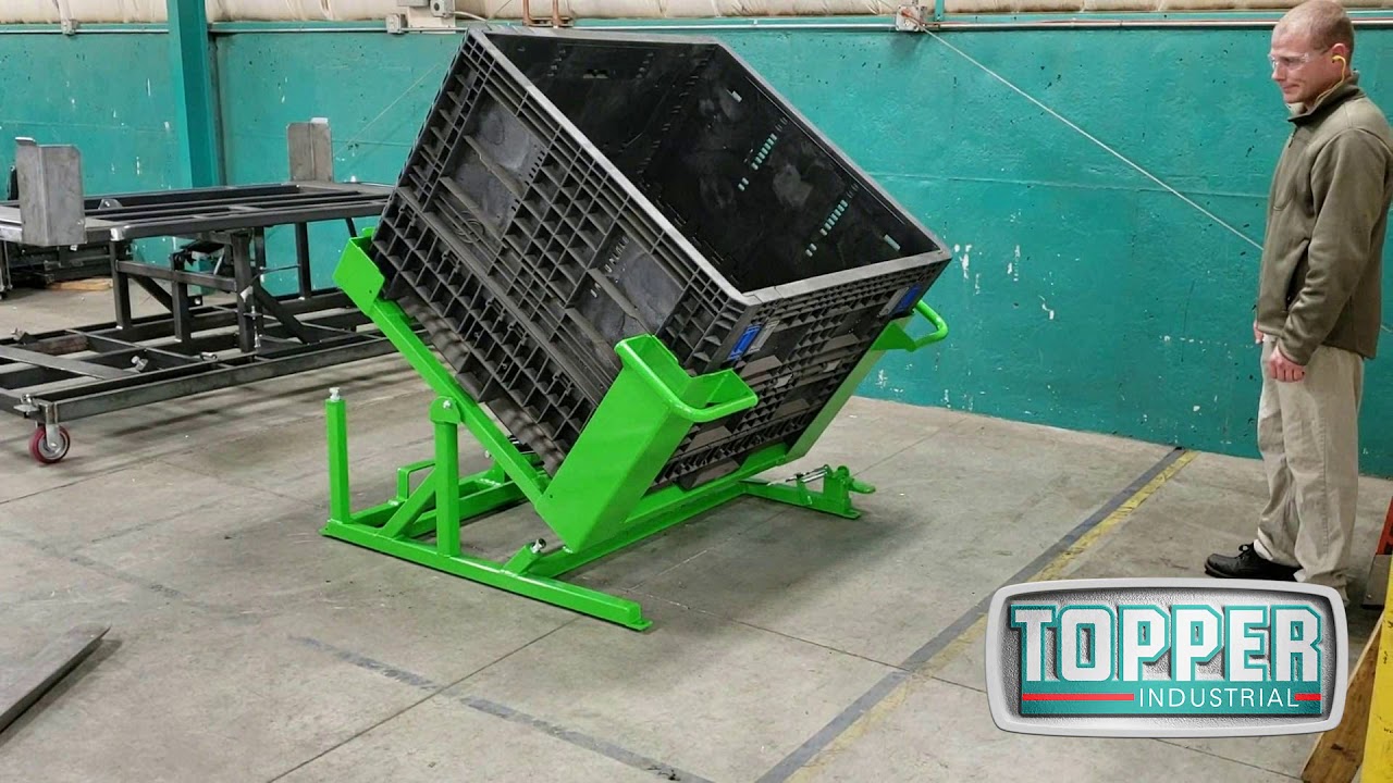 Topper Material Handling Solutions - 49 x 46 Tilt Stand - YouTube
