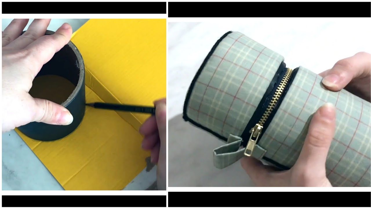DIY Cardboard Turn Into Stunning Storage Pouch | Crafting Ideas - YouTube