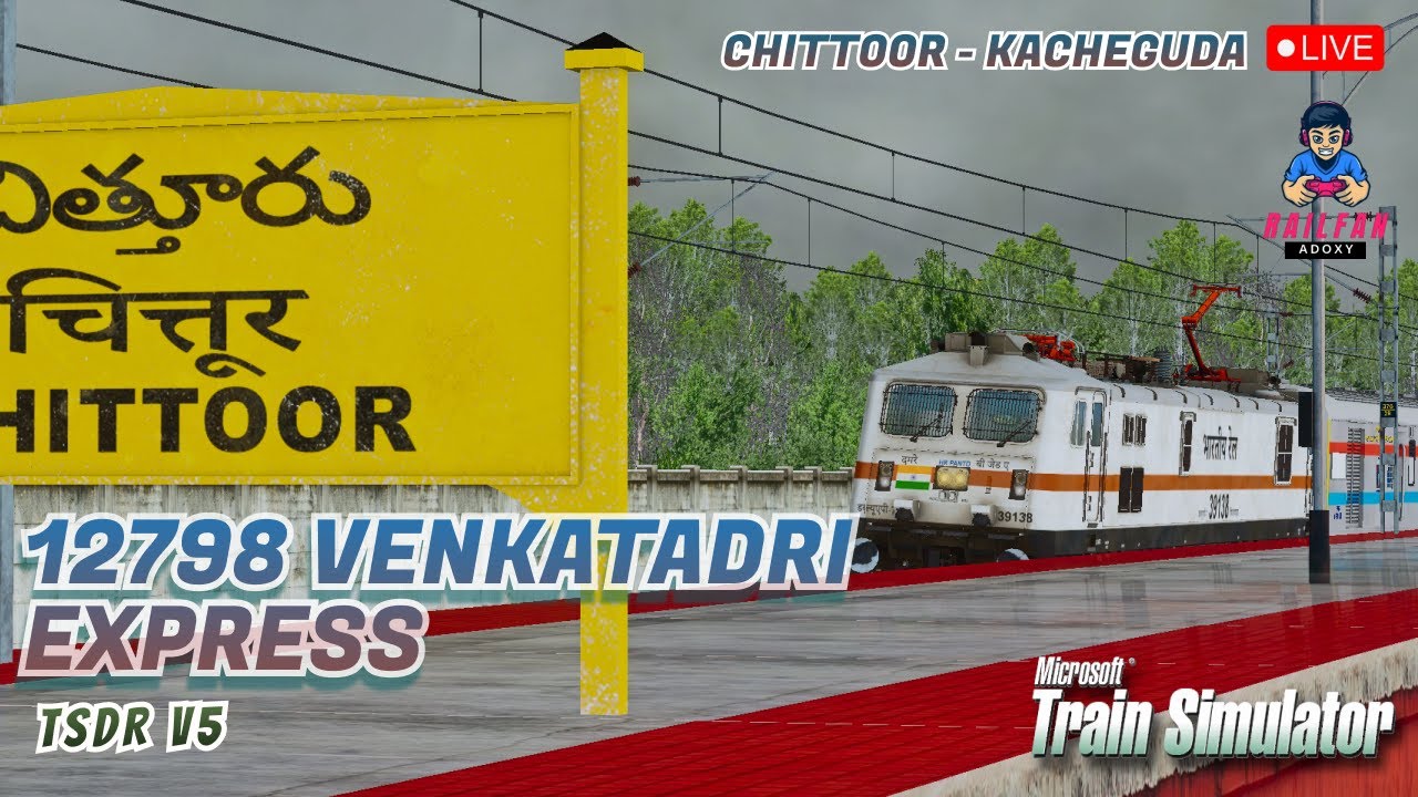 Monsoon Journey in 12798 Venkatadri Express | Indian Train Simulator ...