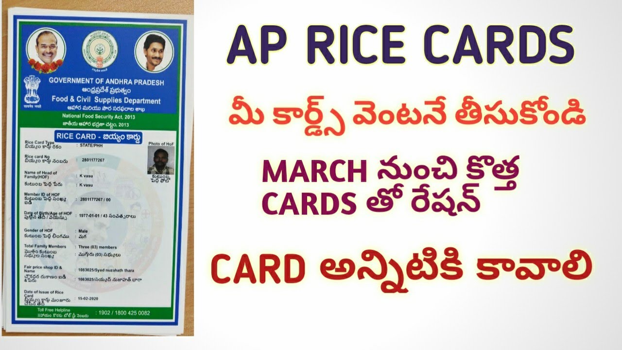 Ap new ration card || AP NEW RICE CARDS DISRTIBUTION || AP RICE CARDS ...
