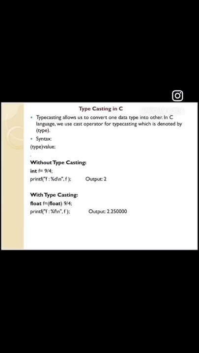 What Is Type Casting In C Coding Cprograming Cprogramming Programmer Program Programming