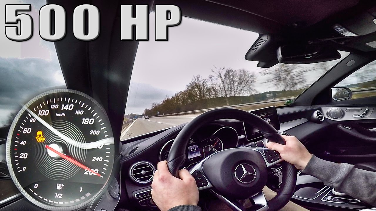 Mercedes C Class 500 HP TOP SPEED & ACCELERATION Autobahn C400 GAD by ...