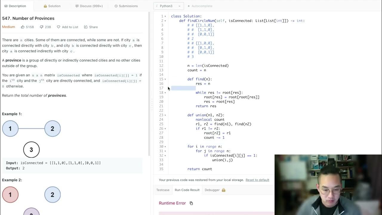 Number of Provinces - Neetcode150 Series: (89 of 150) Leetcode - YouTube