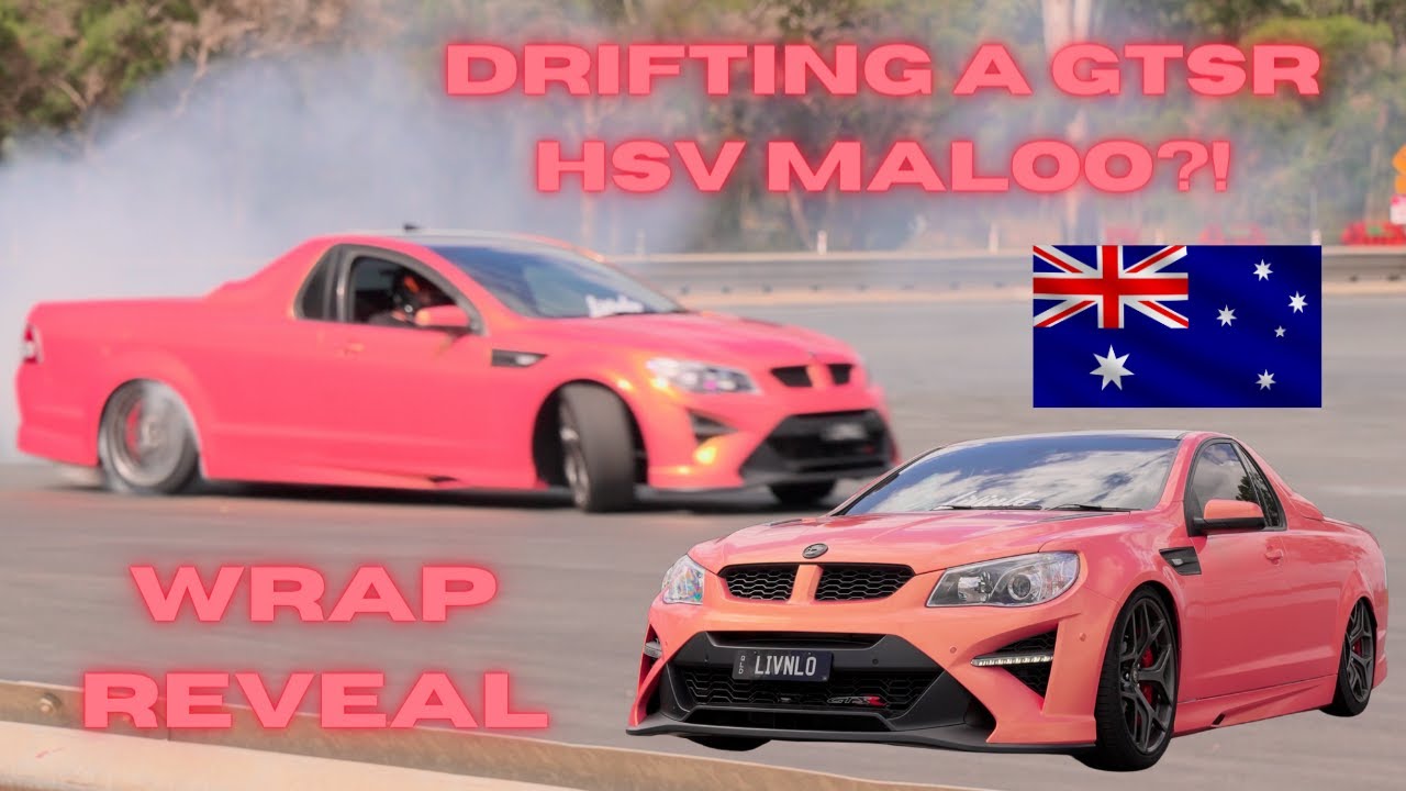 Pink 700hp HSV GTSR MALOO goes drifting! Eye Candy Motorsports wrap ...