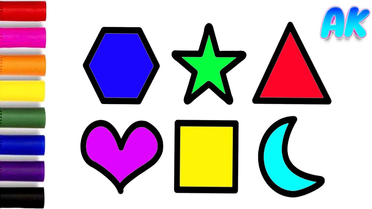 Learn New Shapes drawing ,Colors for kids |Toddler Learning videos,2d shapes ,preschool learning ...