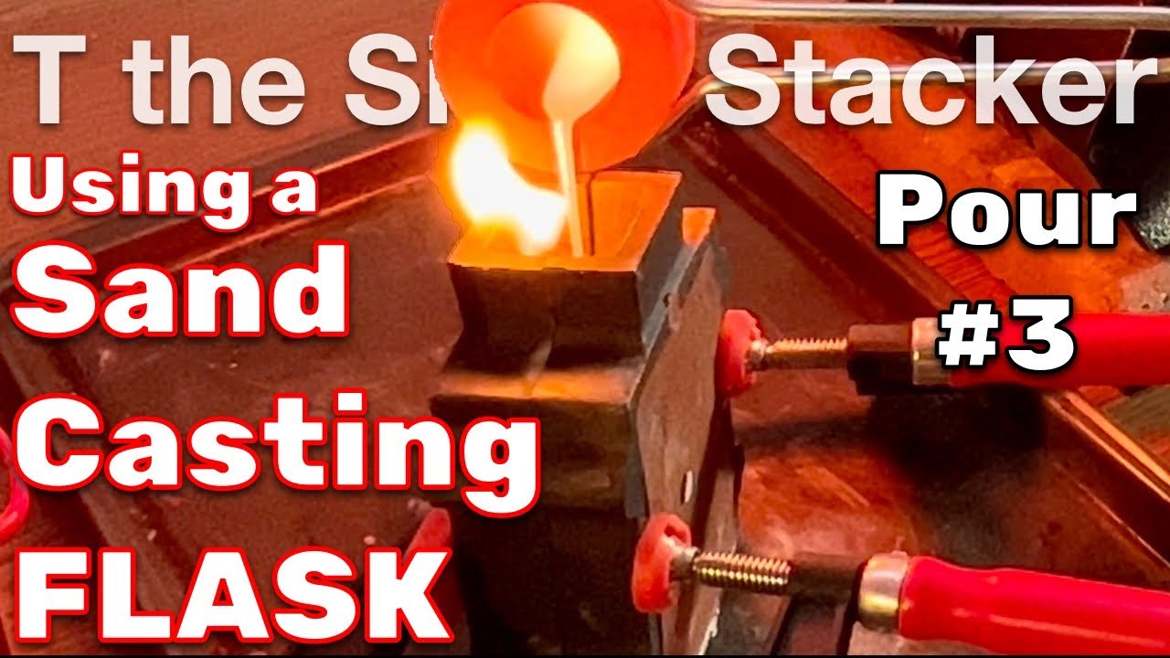 Silver Pour Using a Sand Casting Flask for the First Time - YouTube