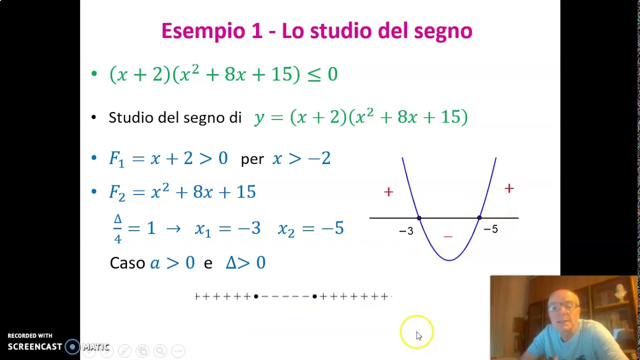Disequazioni che si risolvono con con lo schema del segno - YouTube