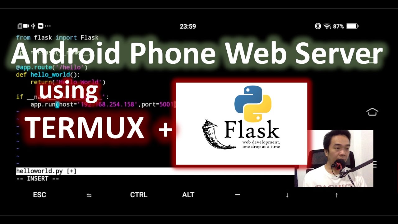 PINOY PROGRAMMER EP07 - TERMUX + Python + Flask = Web Server | Using ...