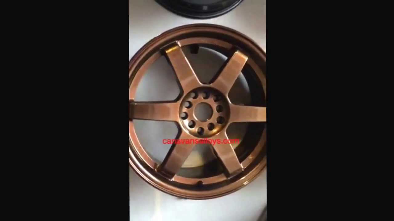 Copper Flip Metallic powder coat on Refurbished alloy. - YouTube