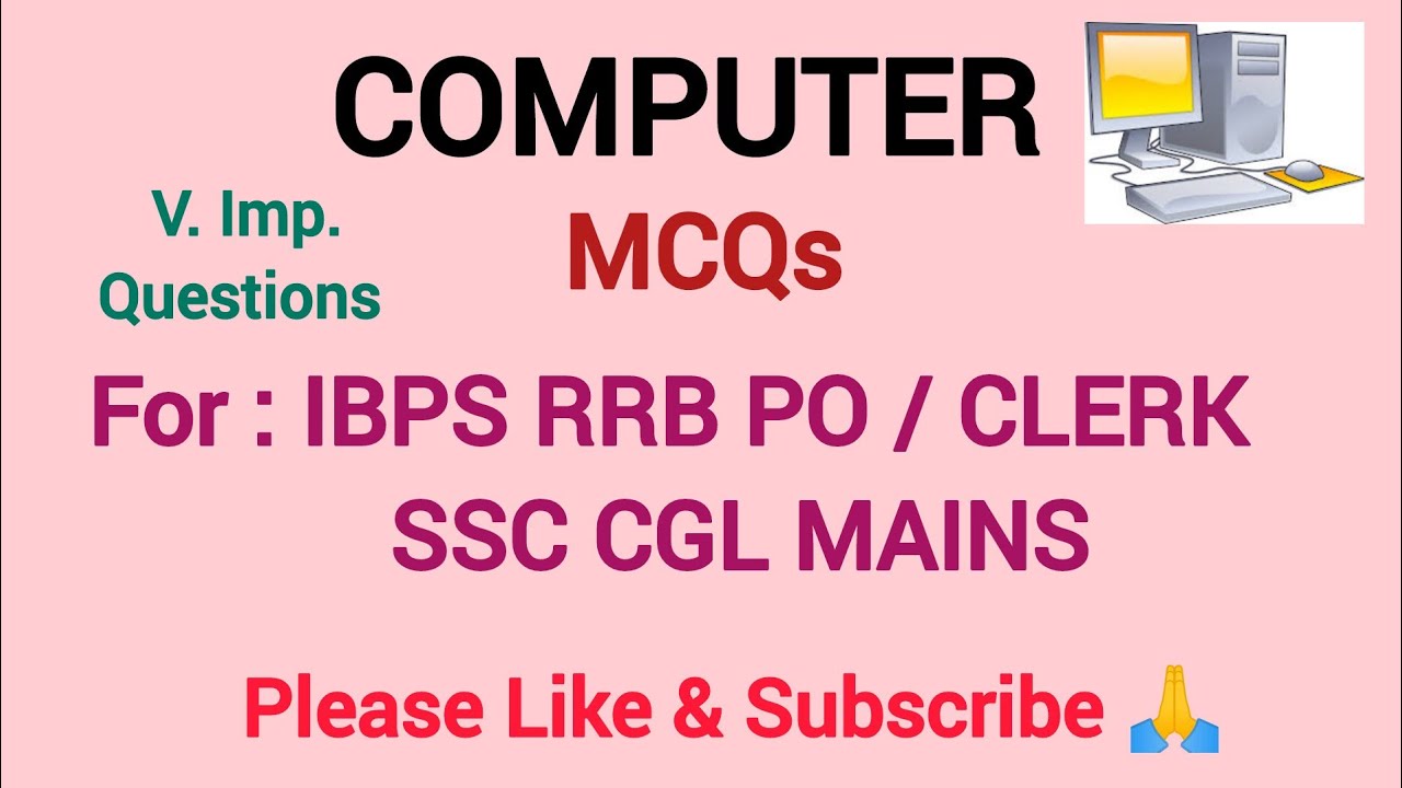 200 most important Computer Awareness MCQ Questions Part 2 l For SSC ...