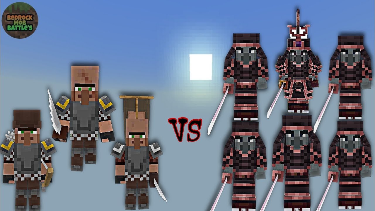Team Villagers Soldiers vs Team Illager Soldiers | Minecraft Bedrock ...