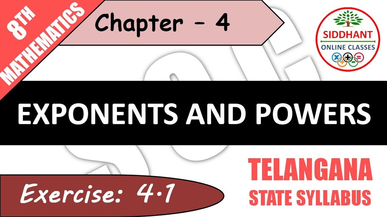 EXERCISE 4.1 | TS-CLASS 8TH-MATHS-CHAPTER 4-EXPONENTS AND POWERS ...