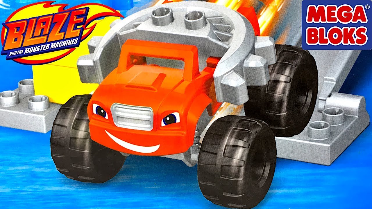 UNBOXING MEGA BLOKS BLAZE AND THE MONSTER MACHINES AXLE CITY GARAGE ...
