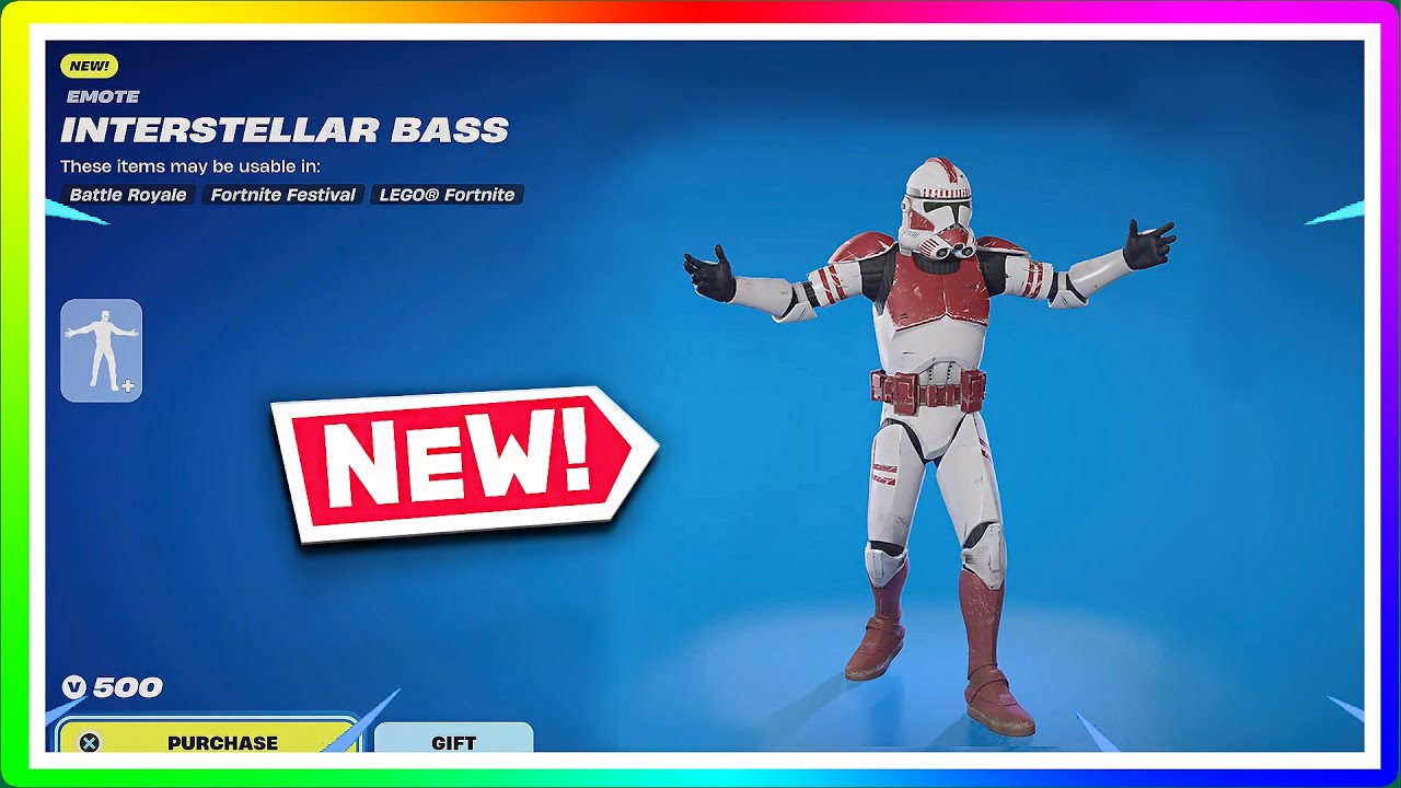 Fortnite Shop *NEW* (Icon Series) Interstellar Bass Traversal Emote! 💝 ...