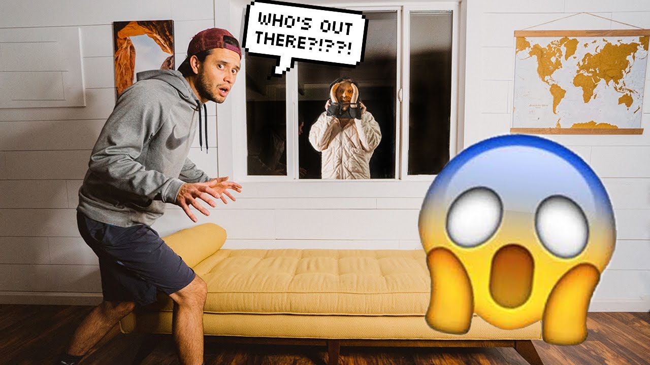 SCARING MY HUSBAND WHILE HE'S HOME ALONE *PRANK* - YouTube