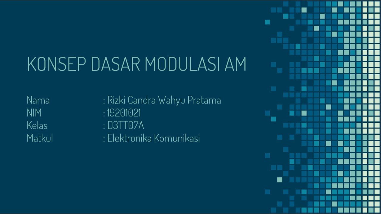 Konsep Dasar Modulasi Amplitudo - YouTube