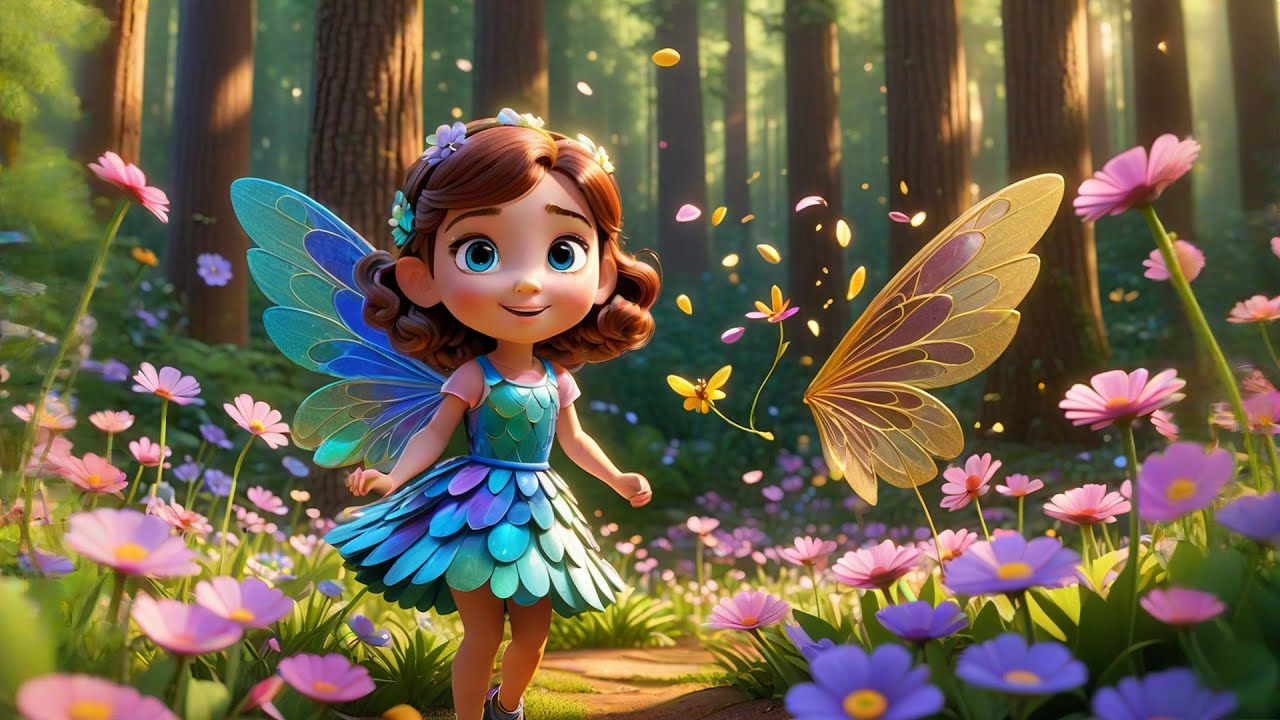 Six Magic Fairies Fly Through Flowers | Magical Kids Song | Nursery ...
