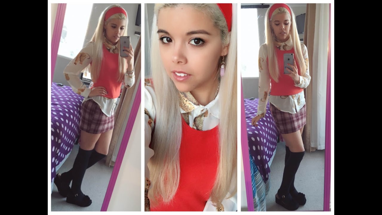 [tutorial] #Halloween Cher from Clueless Costume + Makeup | giatosetti♥ - YouTube