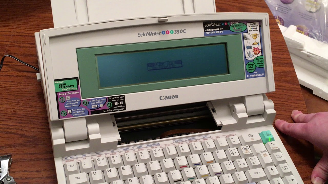 Canon StarWriter 350c - unboxing - part 7 - YouTube