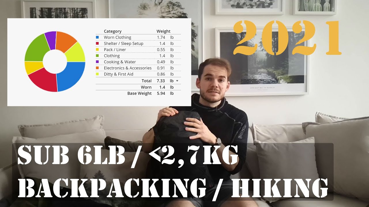 [2021] Sub 6 lb Ultralight Backpacking Gear - 2,7 kg (Fastpacking ...