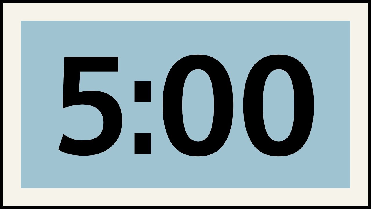 Calm Timer - 5 minutes - Blue - YouTube