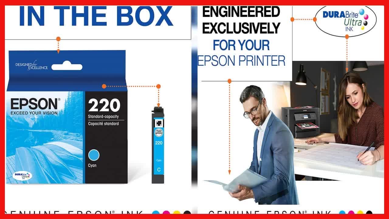 EPSON T220 DURABrite Ultra -Ink Standard Capacity Cyan -Cartridge ...