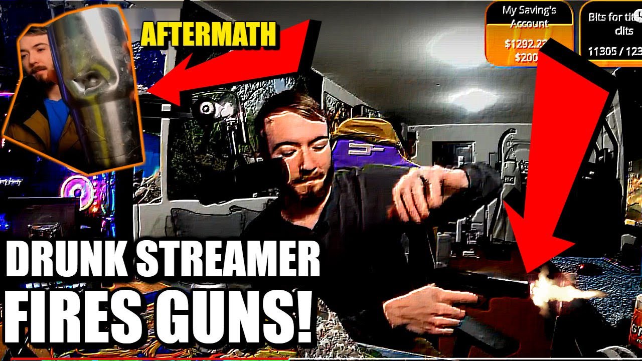 Drunk Twitch Streamer Shoots Gun GETS BANNED! *SoaRCarl* - YouTube